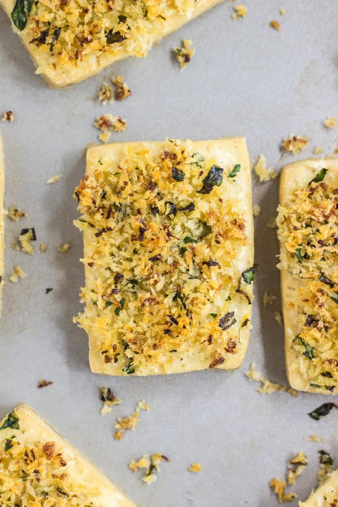 Baked Lemon & Herb Crusted Tofu – Wee Little Vegans
